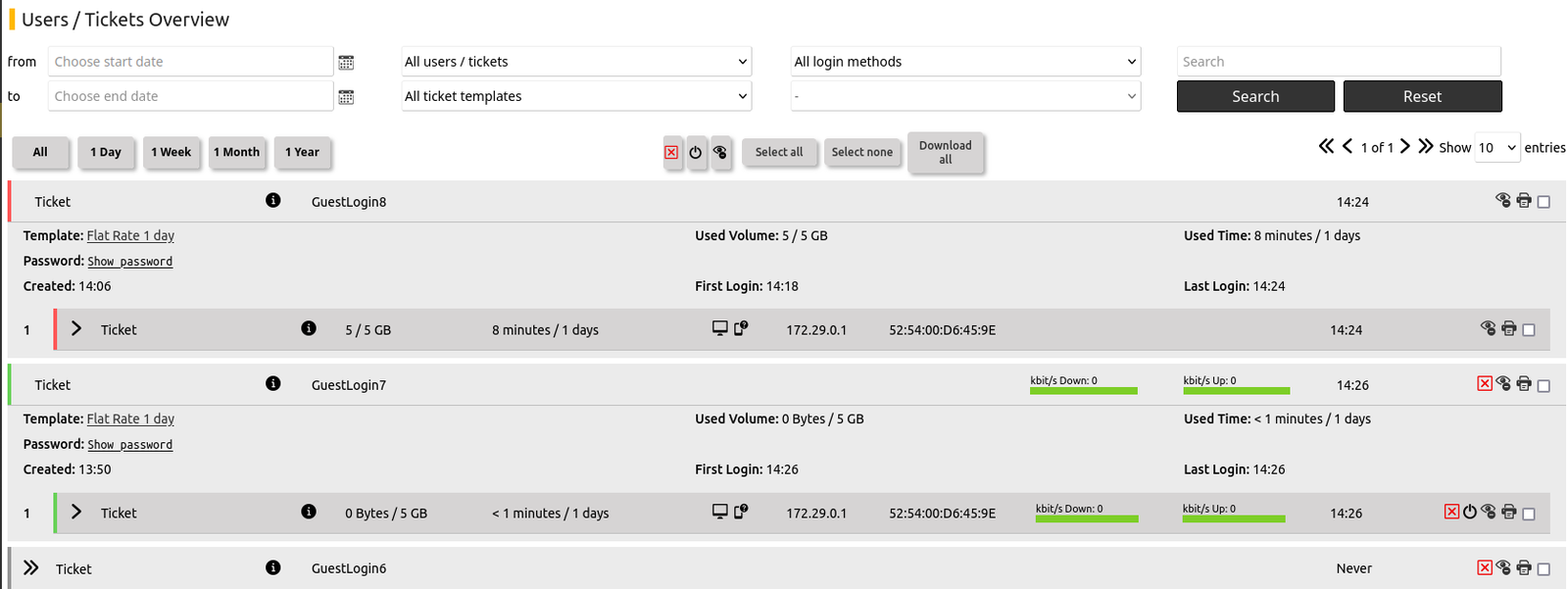 Ticket Overview - IACBOX