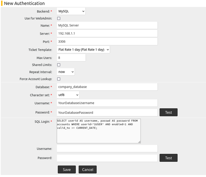 External Authentication - IACBOX