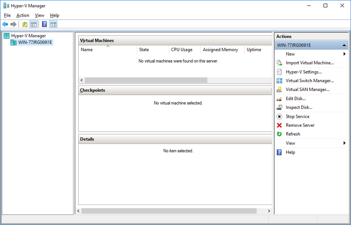Installation on Microsoft Hyper-V - IACBOX
